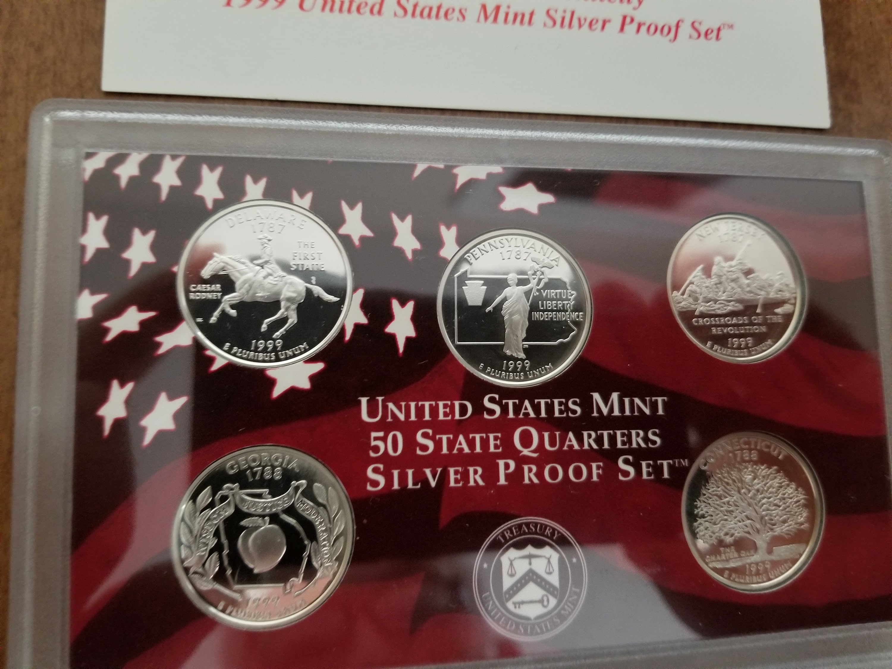 1999s 9 Coin Silver Proof Set With State Quarters | Etsy