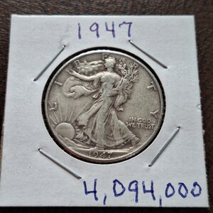 1947 Walking Liberty Silver Half Dollar - Etsy