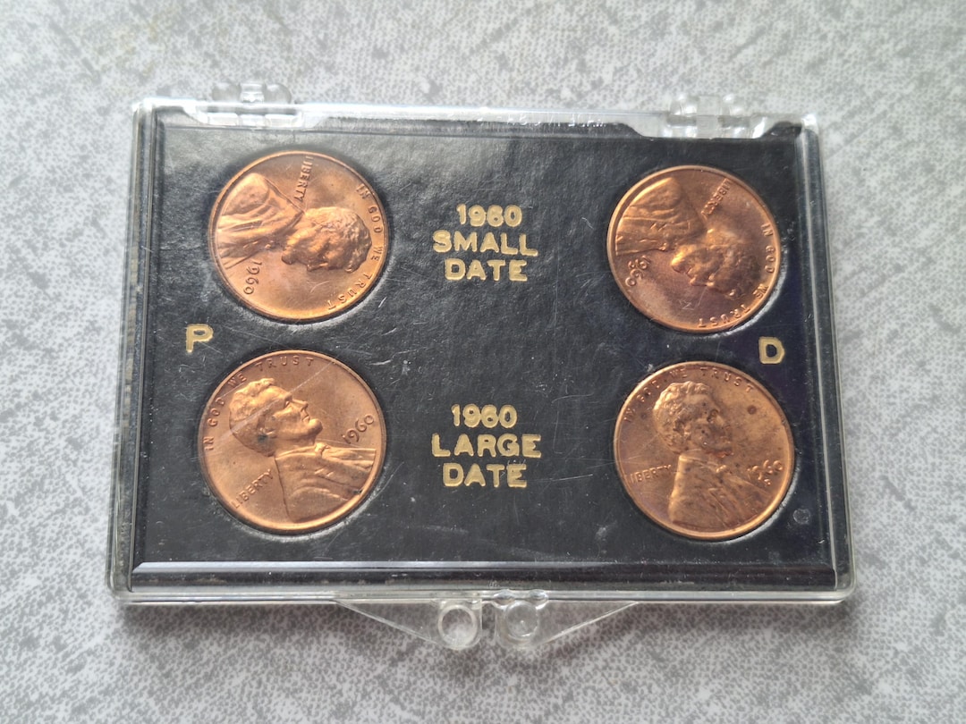 1960 Large Date, Small Date Uncirculated Pennies - Etsy