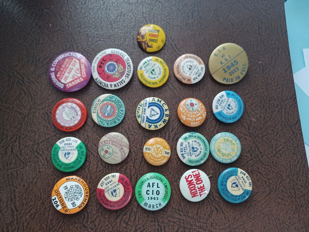21 Vintage Advertising Button Pins - Etsy