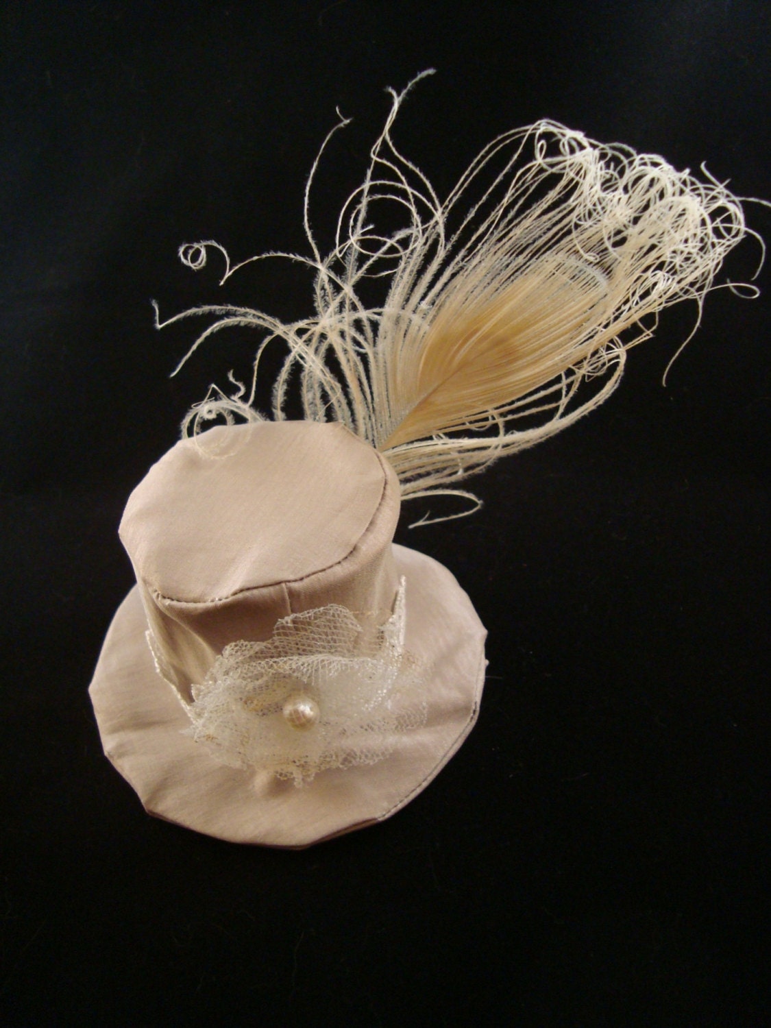 Champagne Steampunk Victorian Mini Hat Bridal Minihat - Etsy