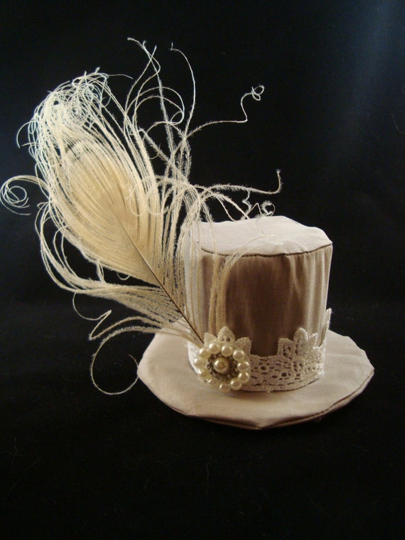 Champagne Steampunk Victorian Mini Hat Bridal Minihat | Etsy