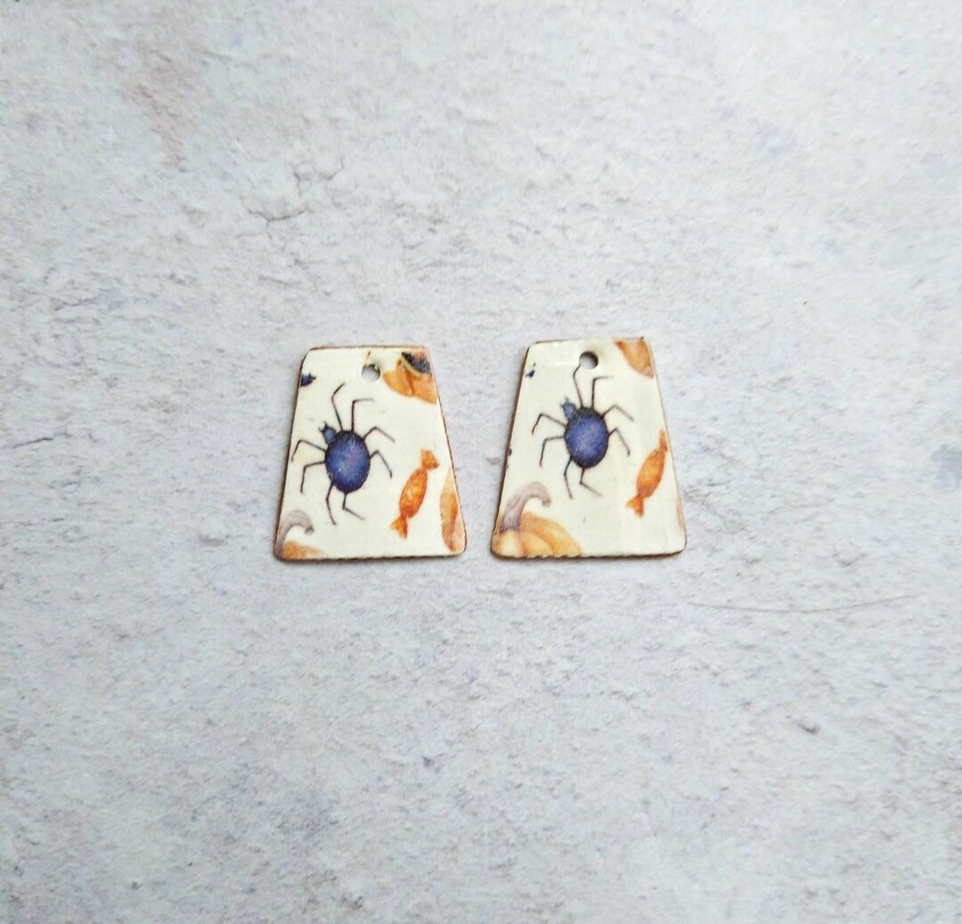 Spider Halloween Faux Tin Beads,halloween Spiders Copper Faux Tin ...