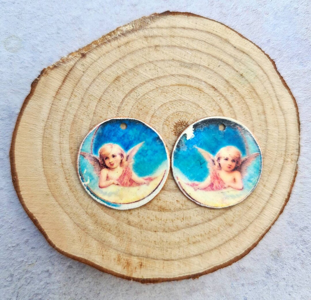 Vintage Angel Christmas Copper Beads, Angel Copper Artisan Beads,winter ...