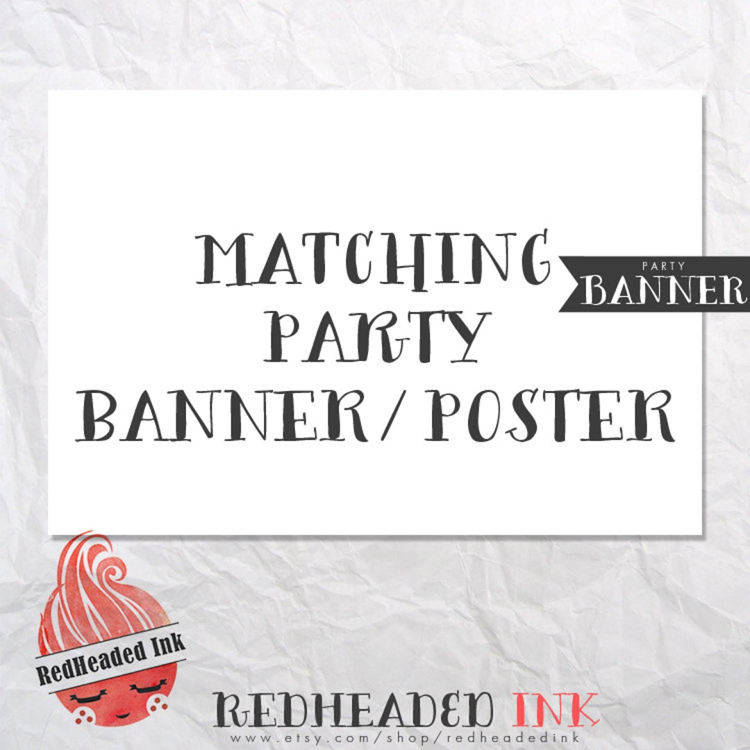 Matching Party Banner or Poster - Etsy