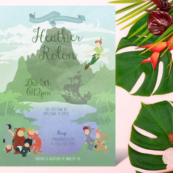 Neverland Birthday Party Invitation - Etsy