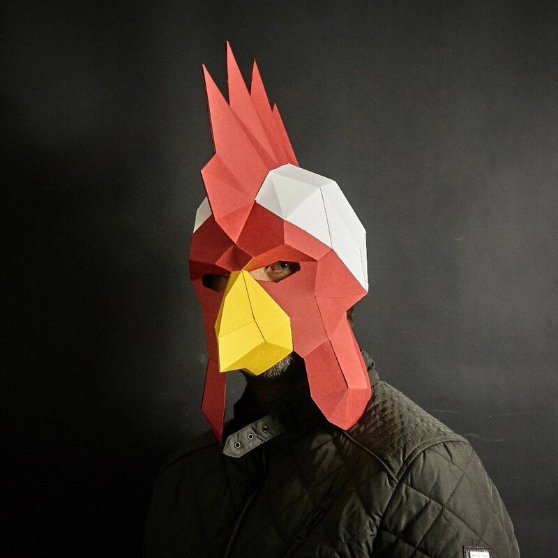 Rooster Mask - Etsy