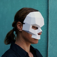 MF Doom Mask Papercraft: 3D Low-poly DIY Cosplay (PDF Template - Etsy