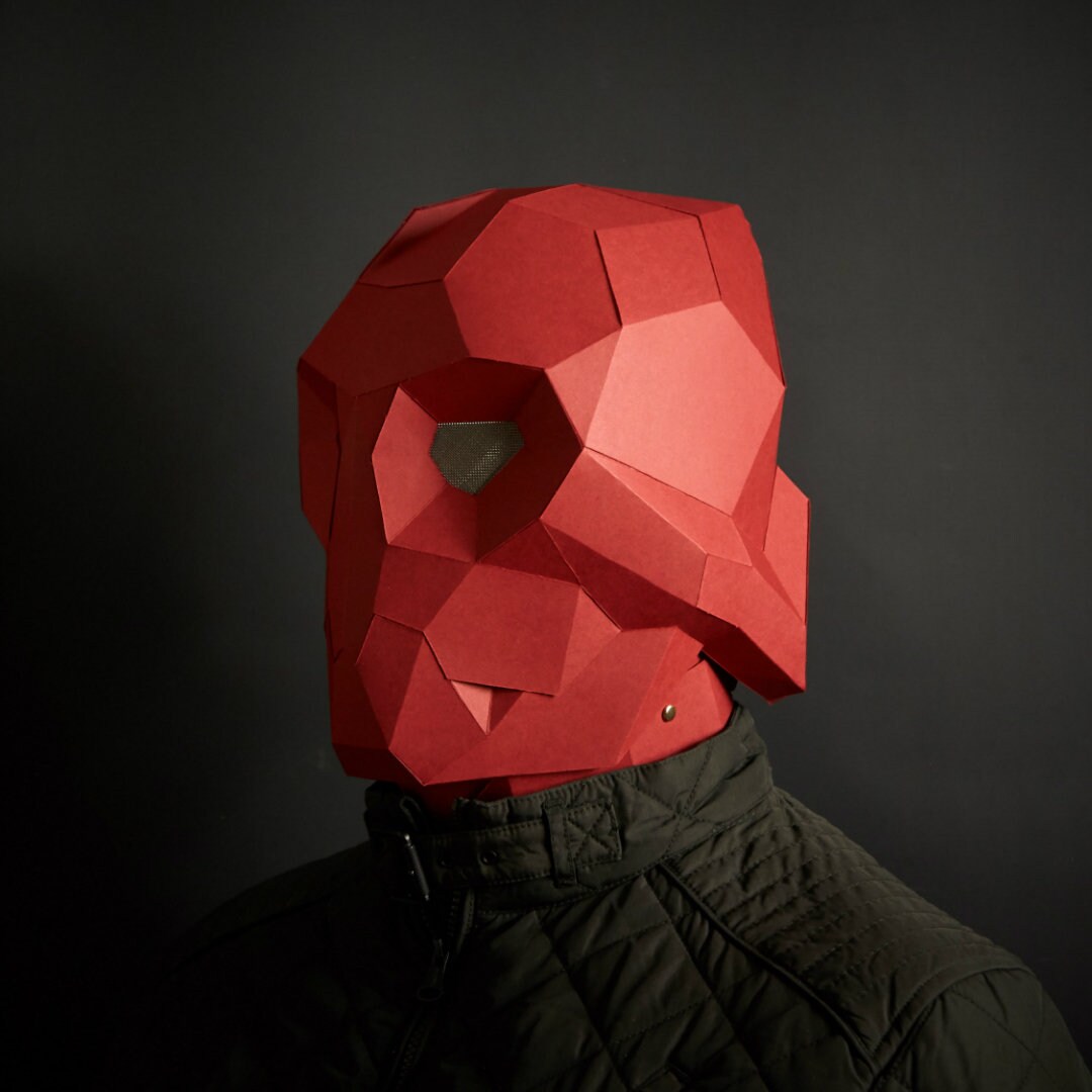 SciFi Papercraft Robot Helmet 3D Papercraft Mask Template | Etsy