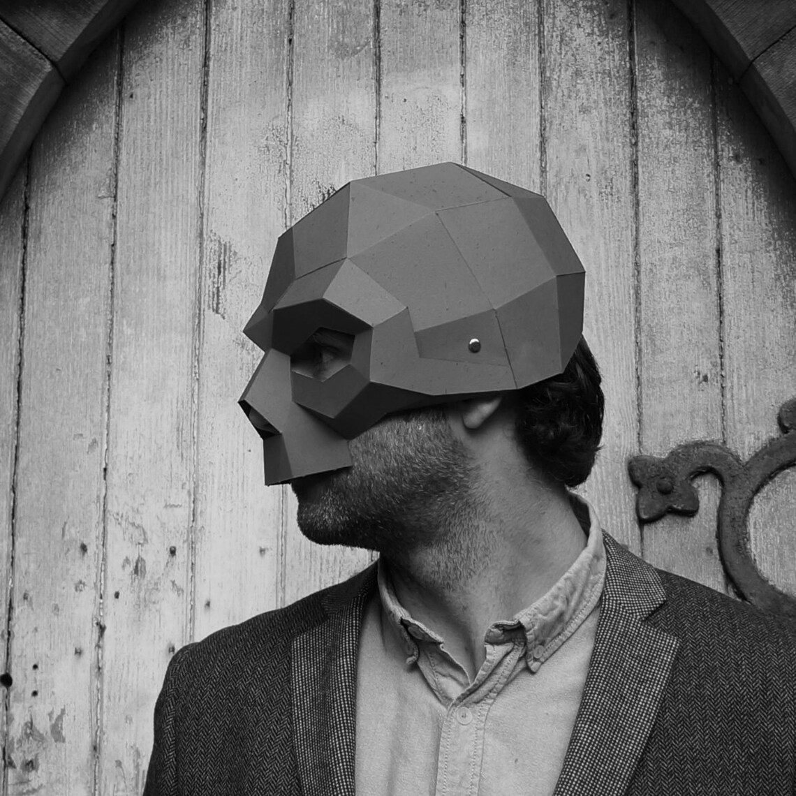 Horned Skull Demon Paper Mask Lowpoly 3D Papercraft Mask - Etsy