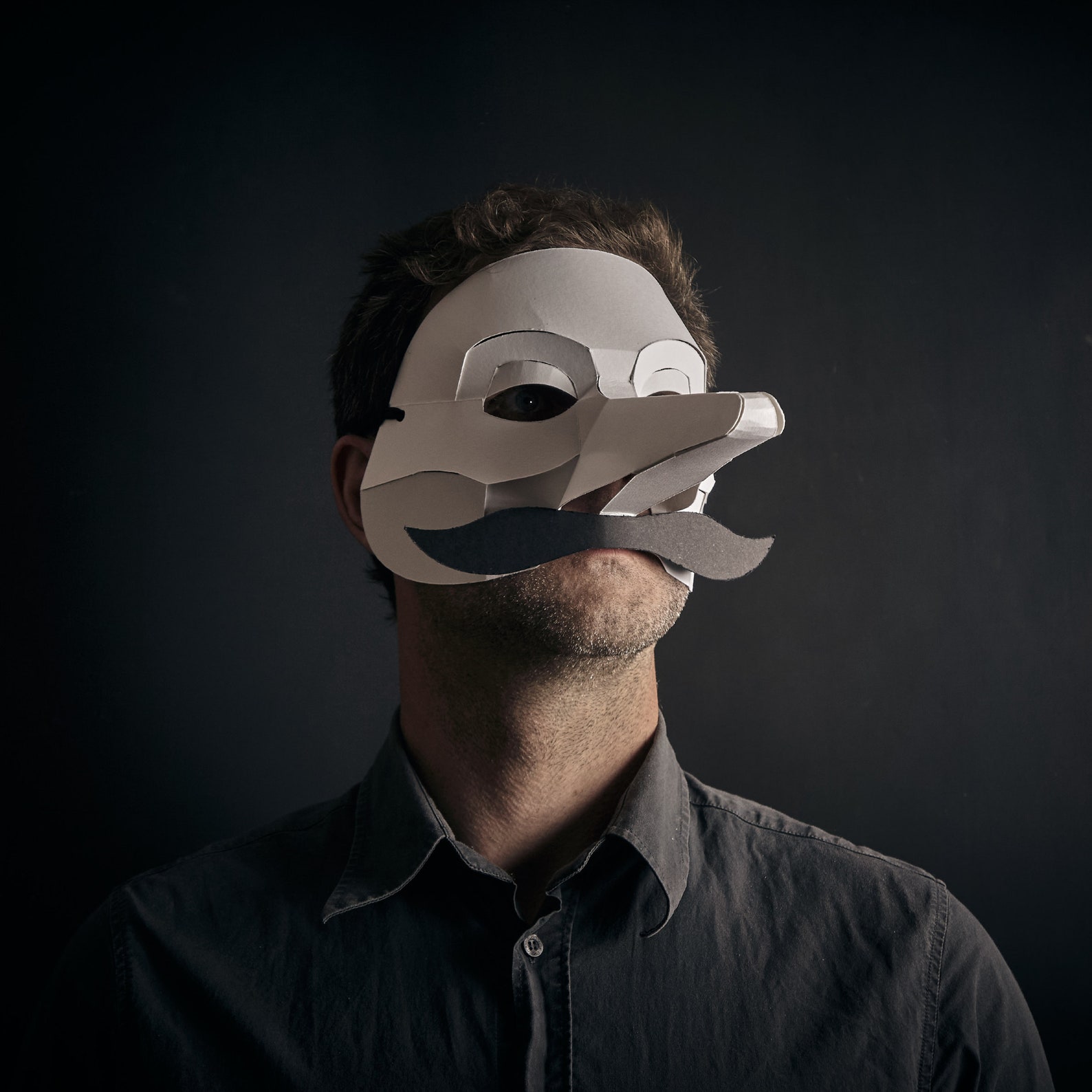 Commedia Dell Arte Capitano 3D Papercraft Mask Template | Etsy