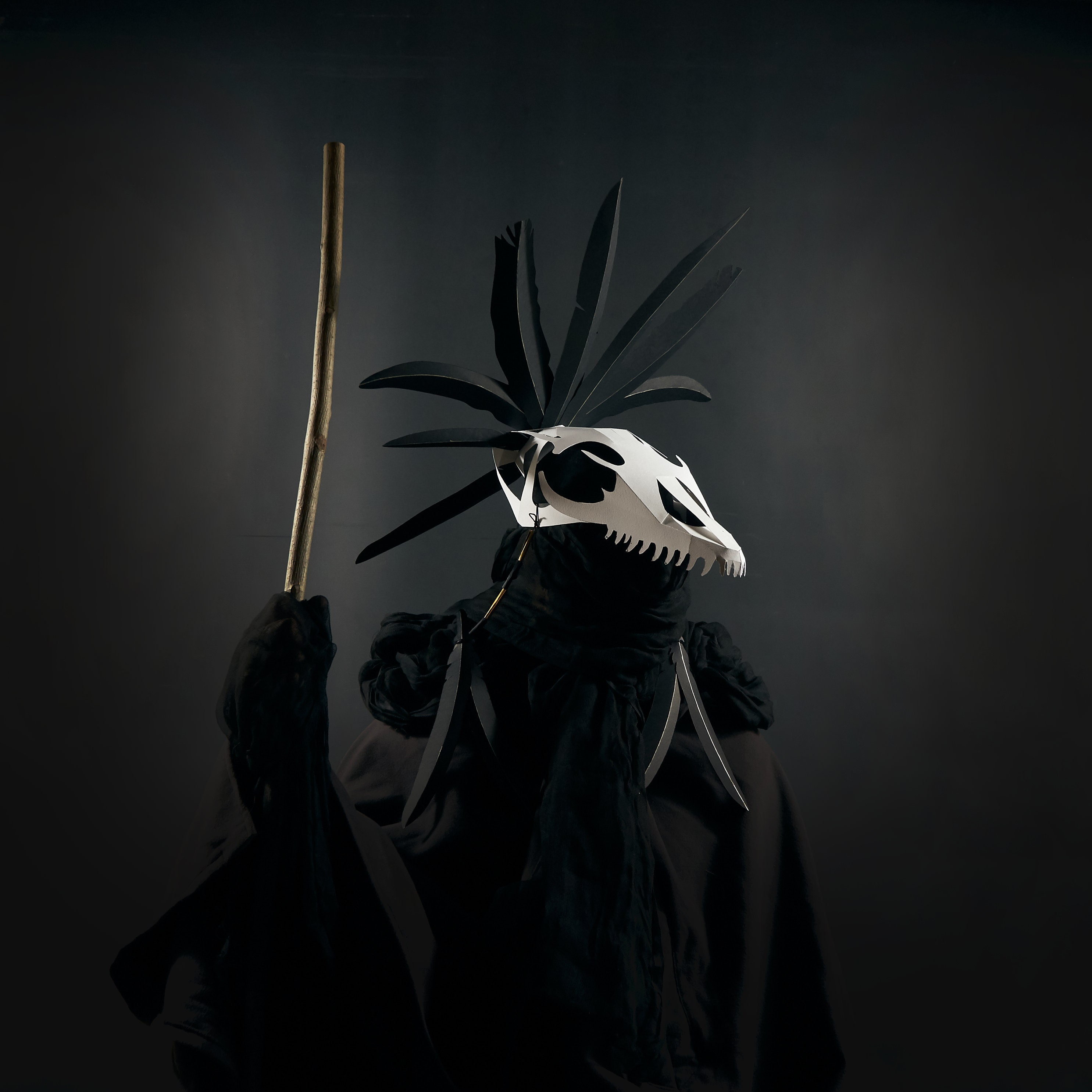 Lizard Skull headdress 3D Papercraft Mask Template Unique | Etsy