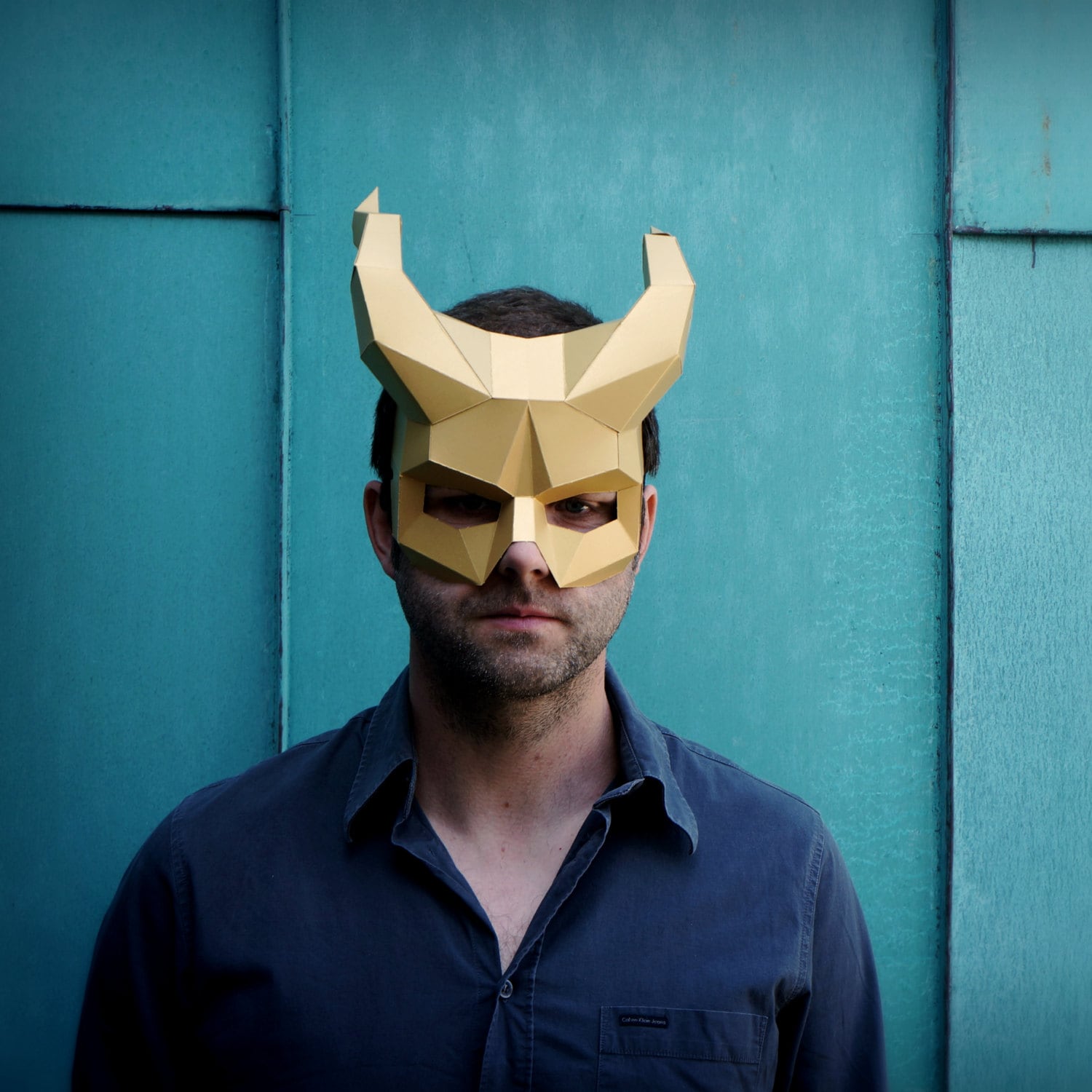 Demon Horns 3D Papercraft Mask Template Low Poly Devil Paper | Etsy