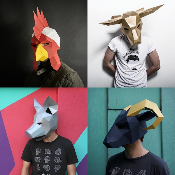 Farm Animal Mask - Etsy