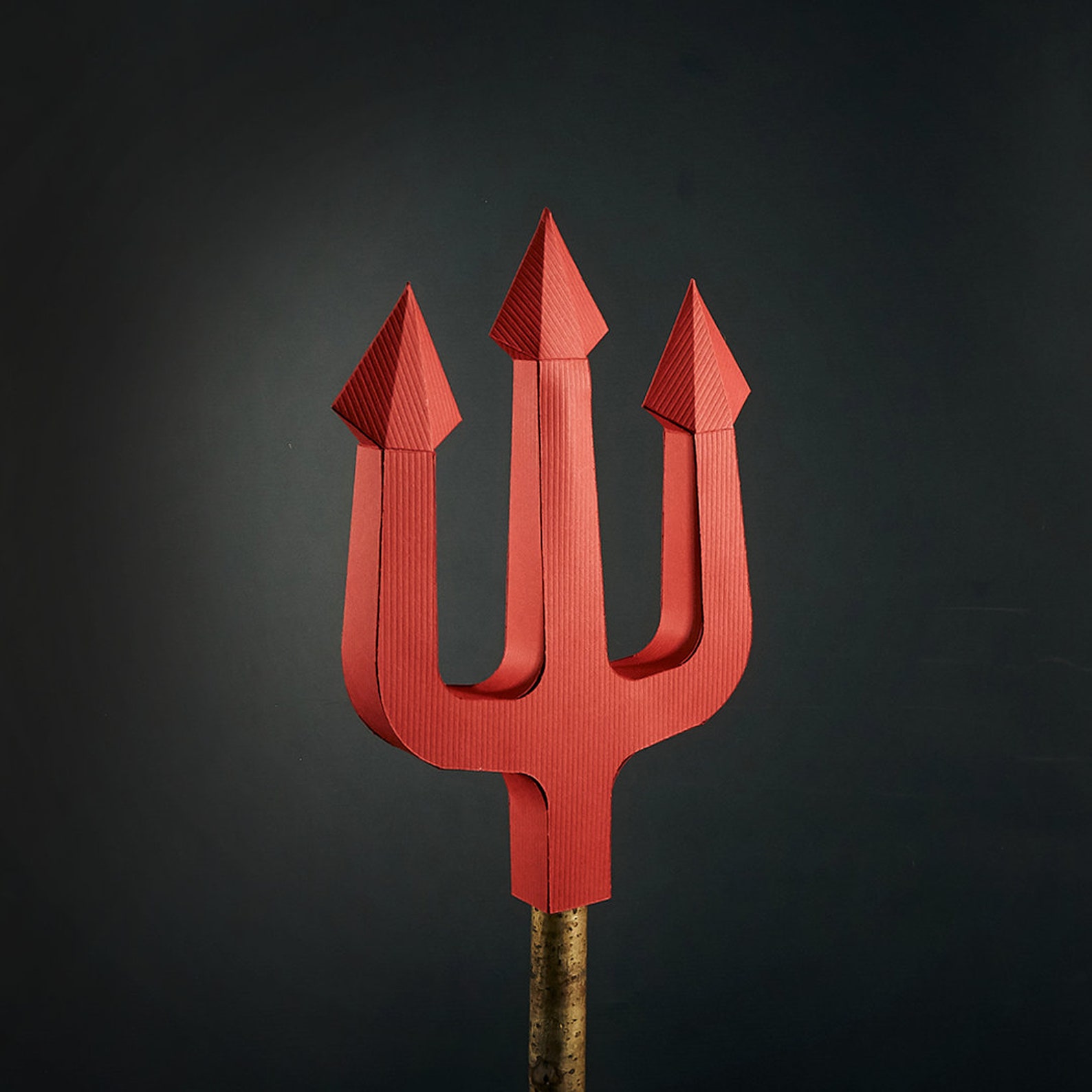 Devil's Fork, Papercraft Pitchfork Template - Etsy