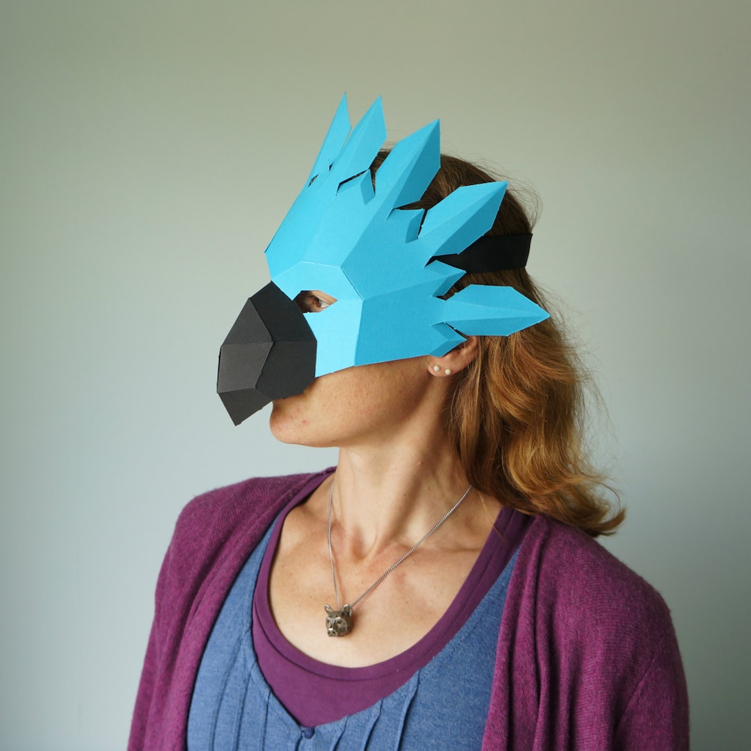 Parrot, Papercraft Mask Template - Etsy UK