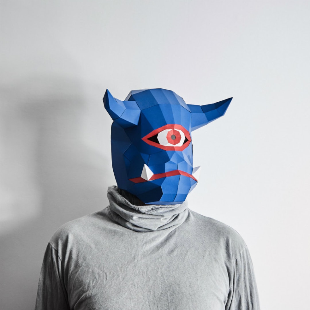 Cyclops Mask: 3D Papercraft Template, Halloween Costume (PDF Pattern ...