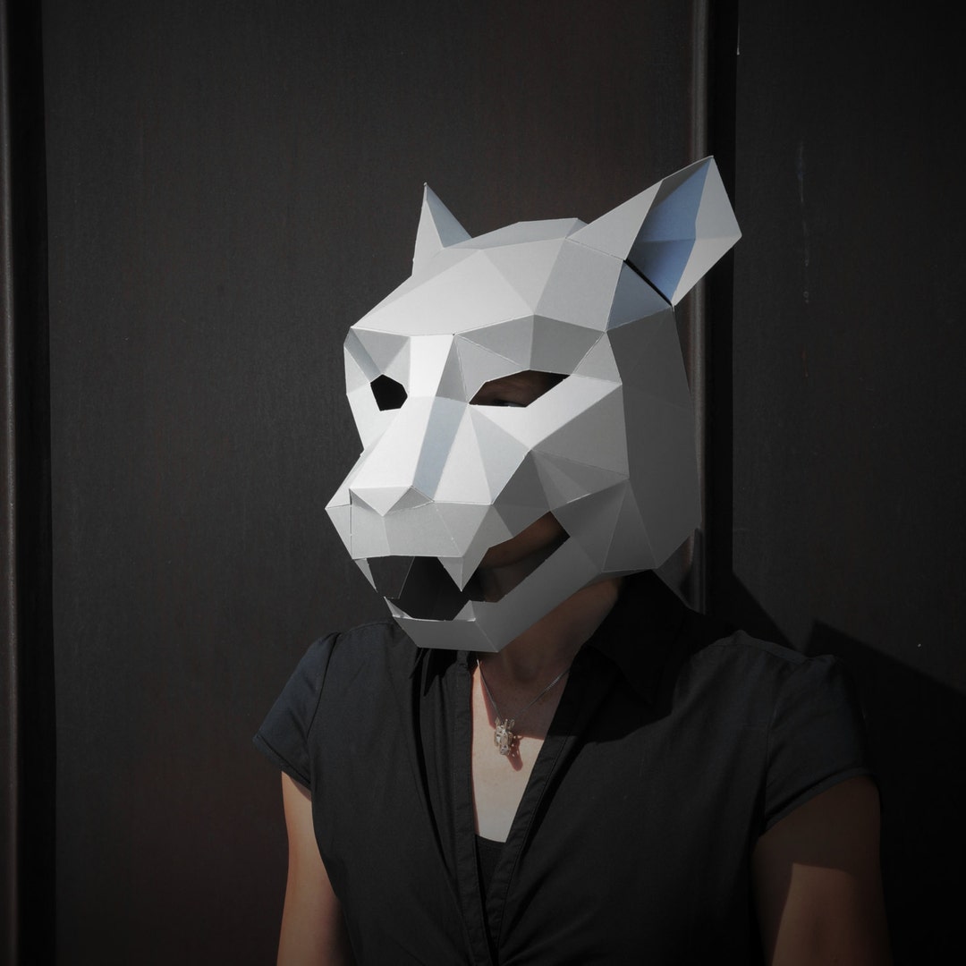 Jaguar Mask: 3D Papercraft Animal Mask Template (PDF Pattern) - Etsy