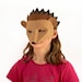 Children's Hedgehog Papercraft Mask Template, 3D Paper Mask, Unique ...