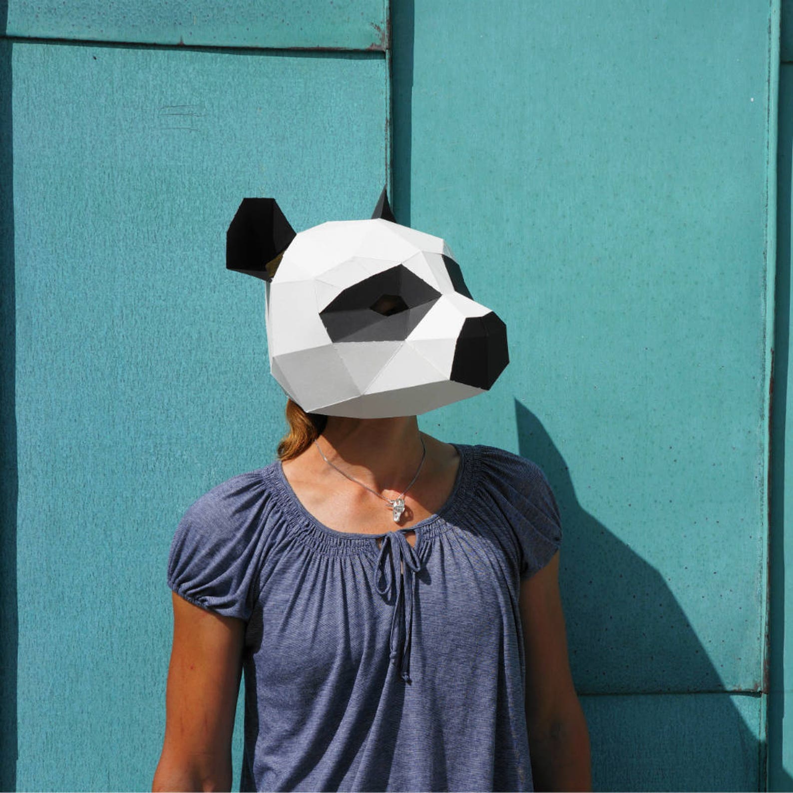 Panda Mask Papercraft Template: Low Poly Costume (PDF Pattern) - Etsy