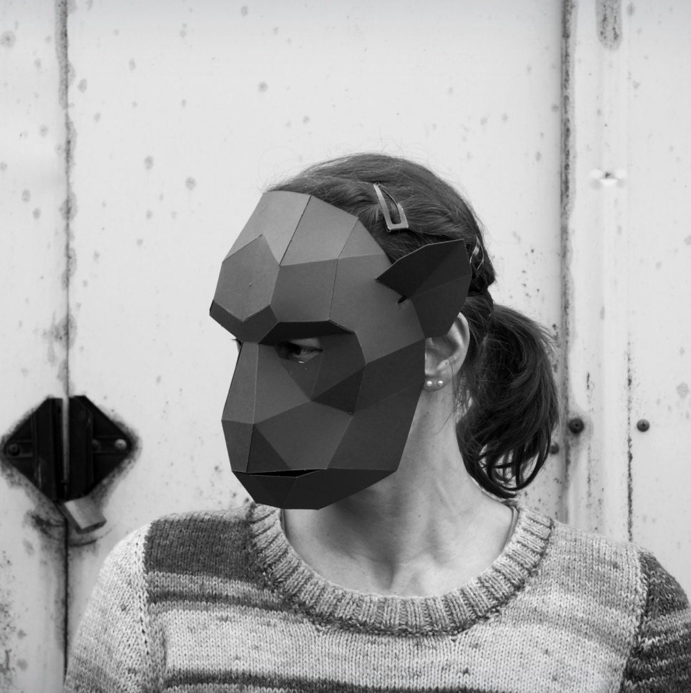 3D Papercraft Monkey Mask Template Low Poly Paper Mask - Etsy UK