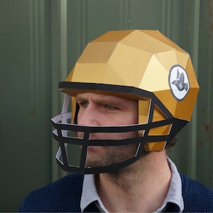 American Football Helmet, Papercraft Mask - Etsy