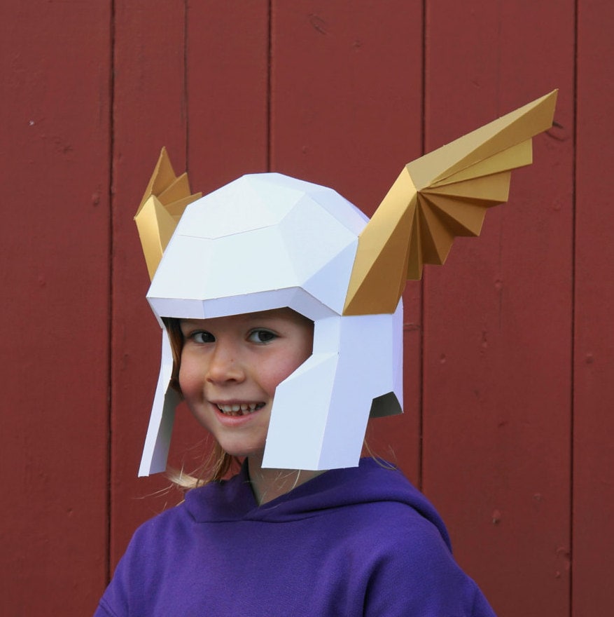 Winged Herald's Helmet, Papercraft Template - Etsy UK