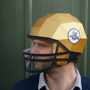 American Football Helmet, Papercraft Mask - Etsy