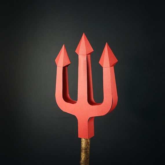 Devil's Fork Papercraft Pitchfork Template - Etsy Canada