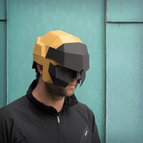 Galactic Ninja Mk1 Low Poly Mask Pattern Papercraft Template | Etsy