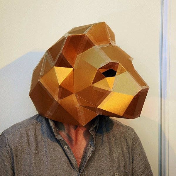 Lion Mask Papercraft Mask Template - Etsy UK
