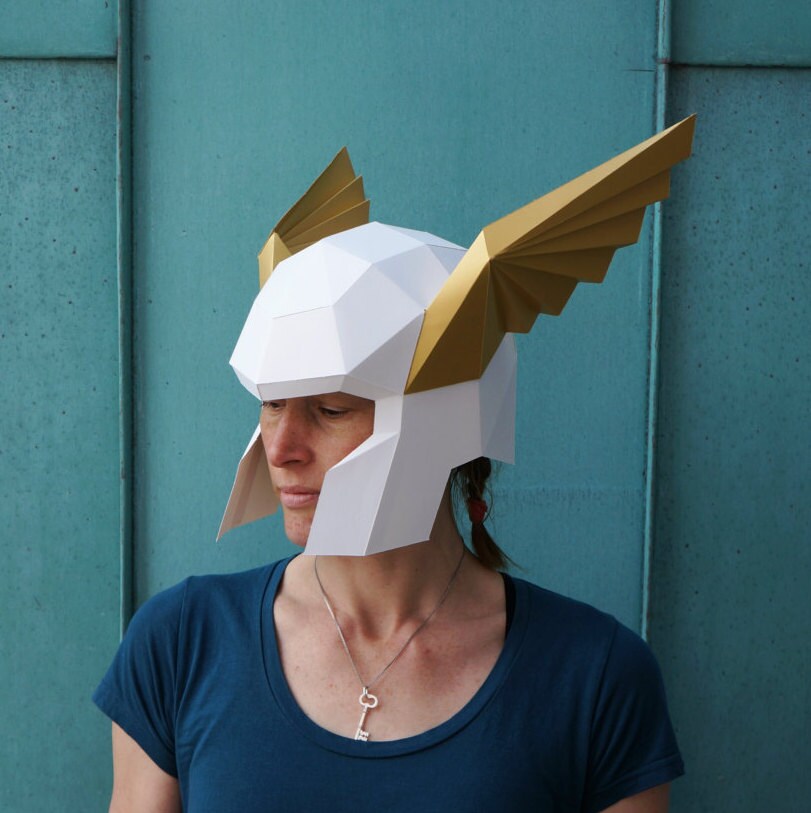 Winged Herald's Helmet, Papercraft Template - Etsy UK