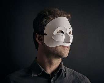 Commedia Dell Arte Capitano 3D Papercraft Mask Template - Etsy