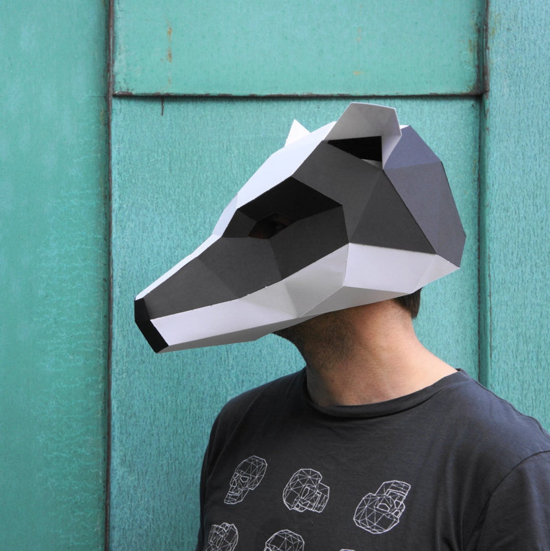 Badger, Papercraft Mask Template - Etsy
