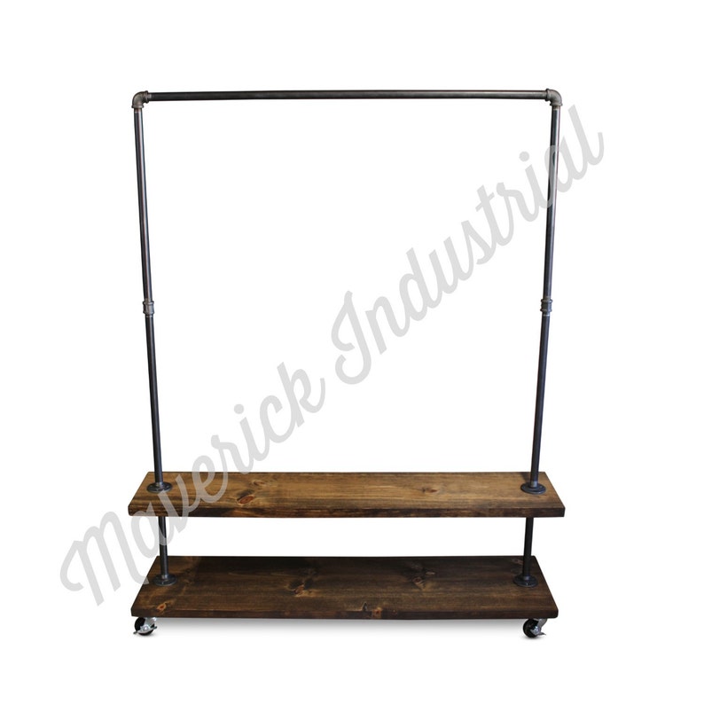 90D Double Shelf Clothing Rack Pipe Clothes Racks - Etsy