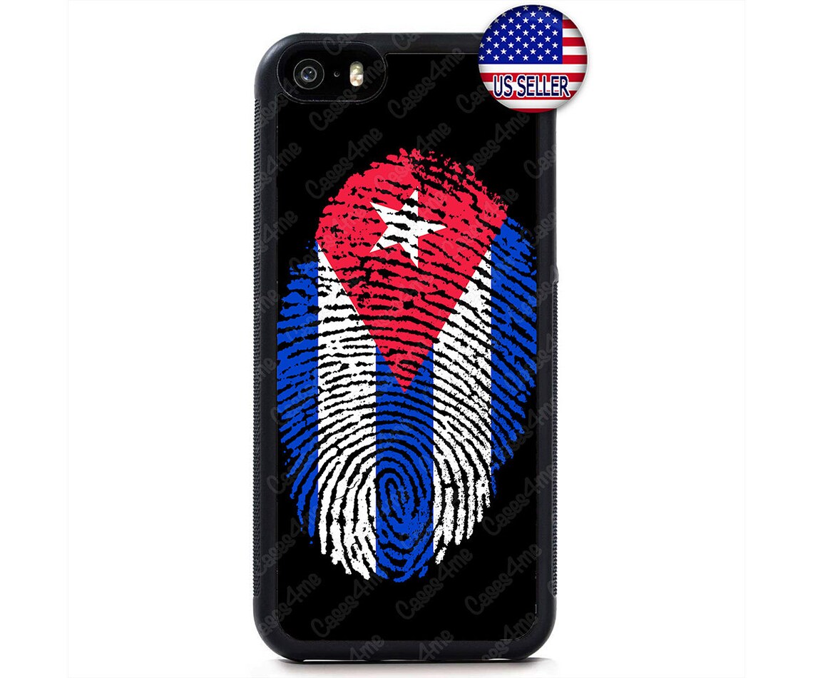 Cuba Fingerprint Flag Hard Rubber Case Cover for Iphone 13 Max | Etsy