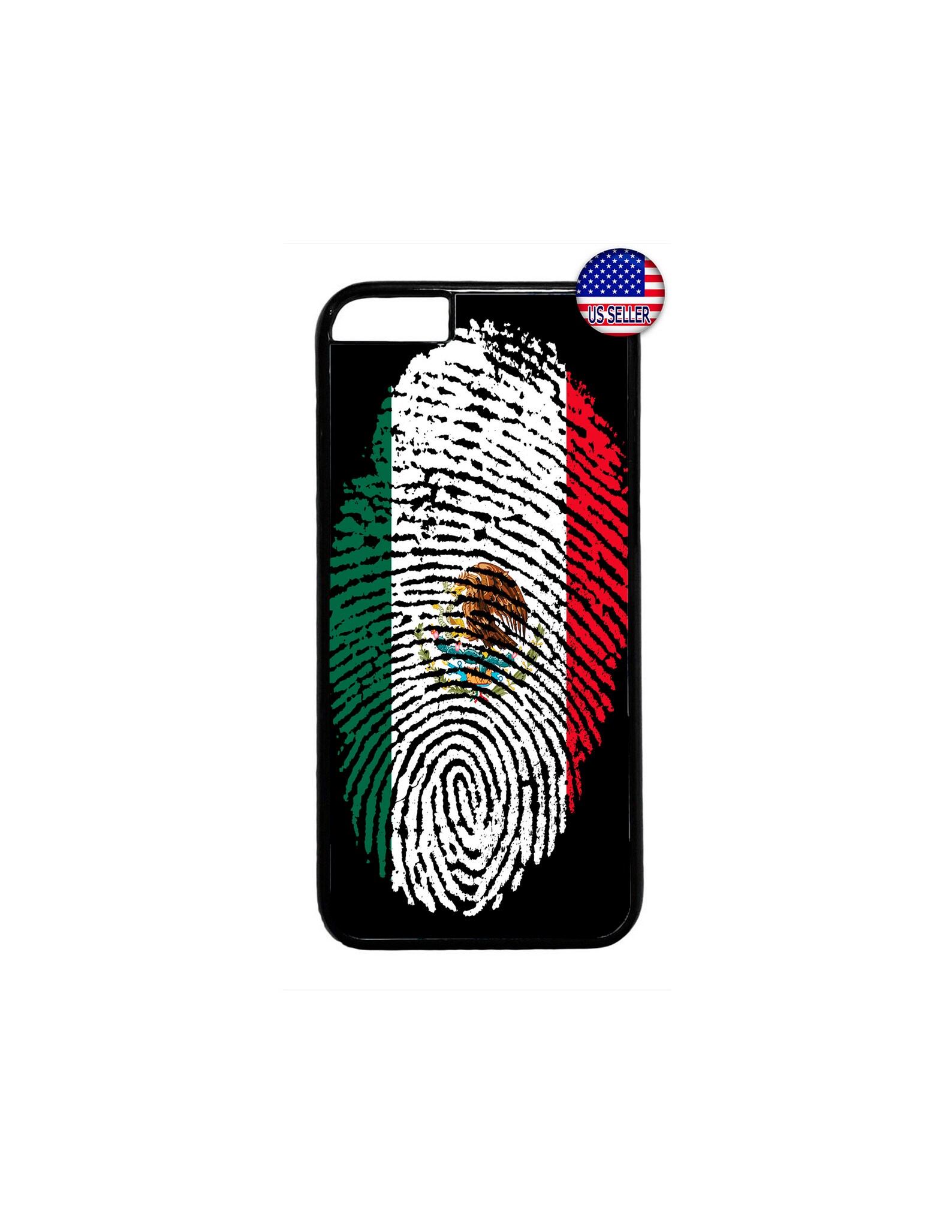 Mexican Mexico Flag Finger Print Hard Rubber TPU Slim Case Cover for ...