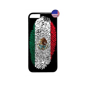 Mexican Mexico Flag Finger Print Hard Rubber TPU Slim Case Cover for ...