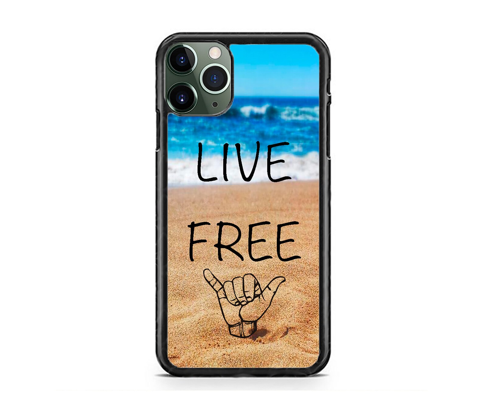 Cool Waves Surf Shaka Live Free Quote Hard Rubber TPU Case - Etsy