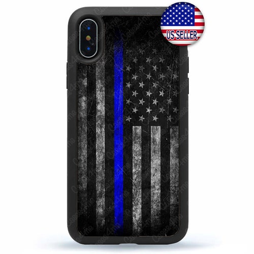 Thin Blue Line Flag Police Phone Case Cover for Samsung Galaxy - Etsy