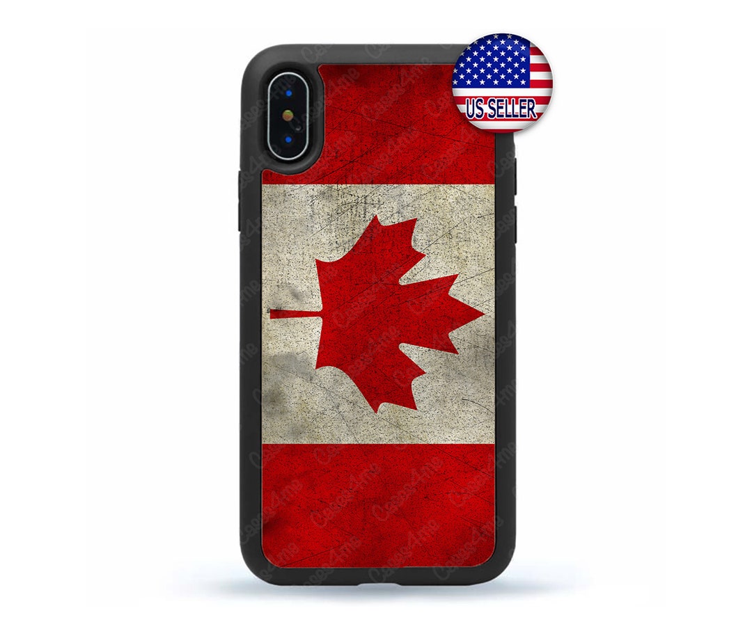 Canadian Flag CANADA Mapel Hard Rubber Slim Case Cover for iPhone 16 15 ...