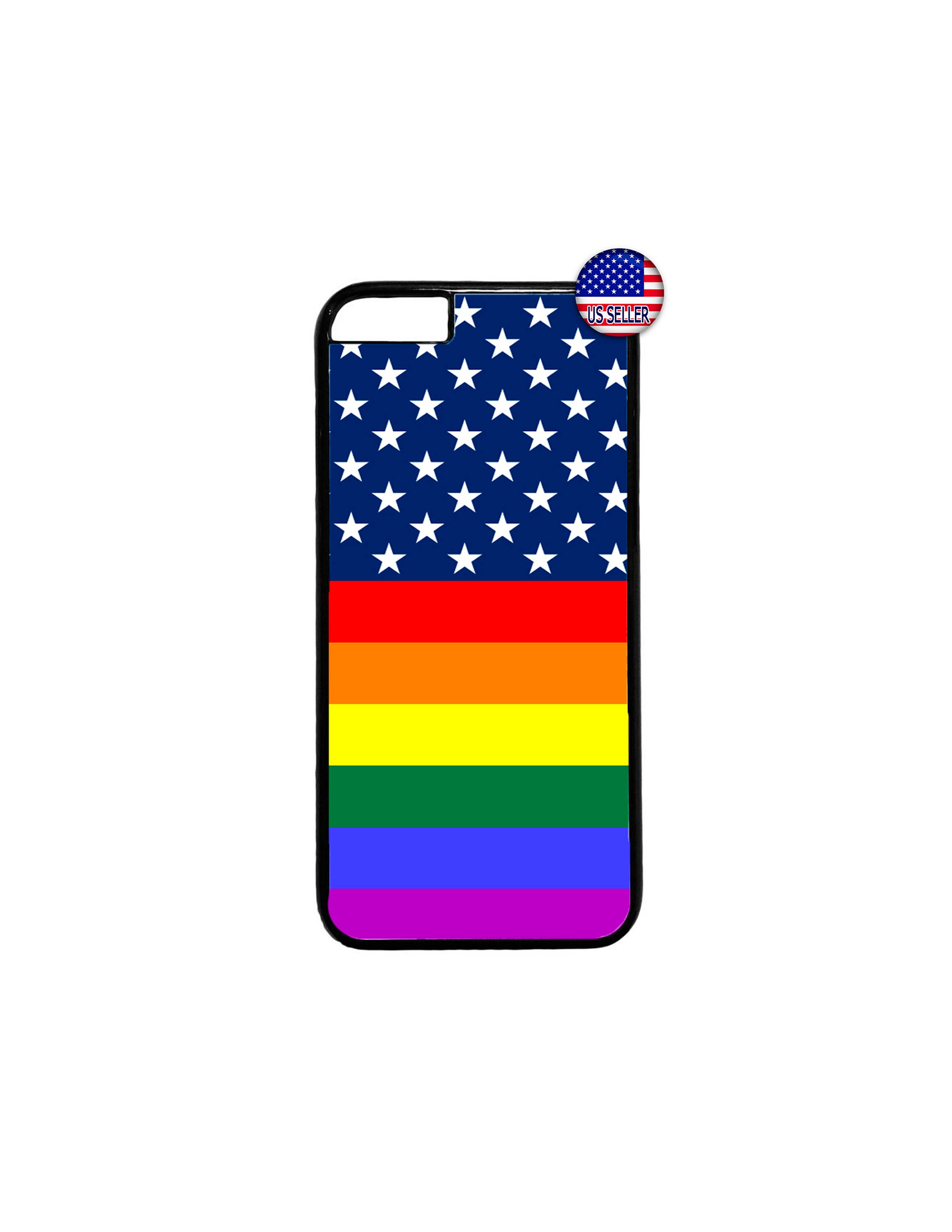 Gay Lesbian LGBT Rainbow American Flag Hard Rubber Case Cover | Etsy