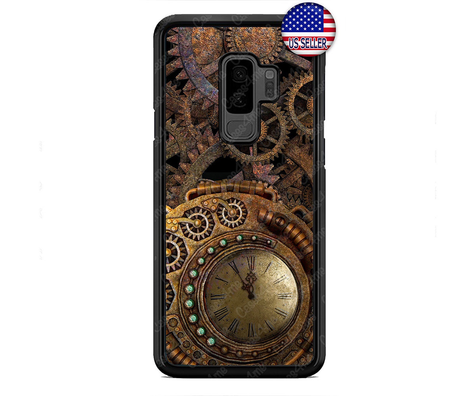 Clock Gears of Time Slim Hard Rubber Case Cover for Samsung Galaxy S23 ...