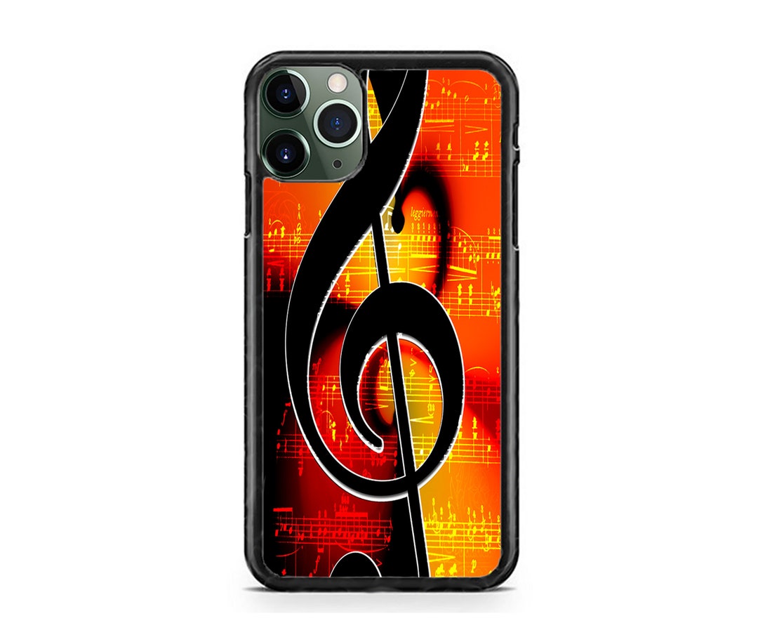 Music Clef Note Pattern Hard Rubber TPU Slim Case Cover for iPhone 17 ...