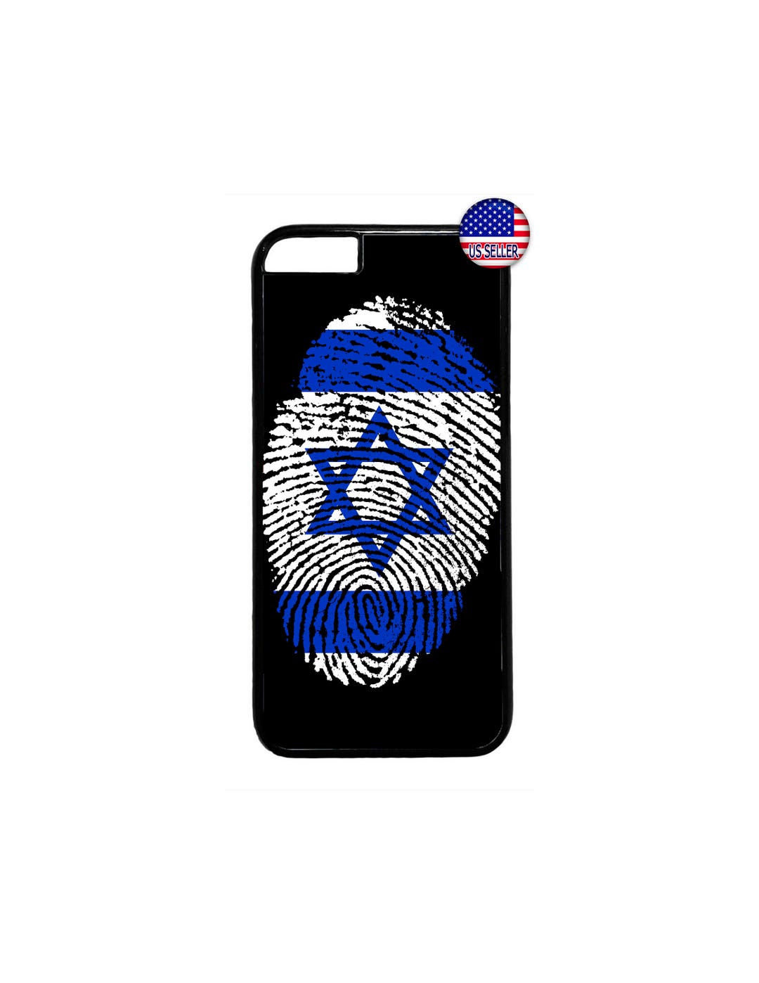 Israel Flag in Finger Print David Star Hard Rubber Case Cover for ...