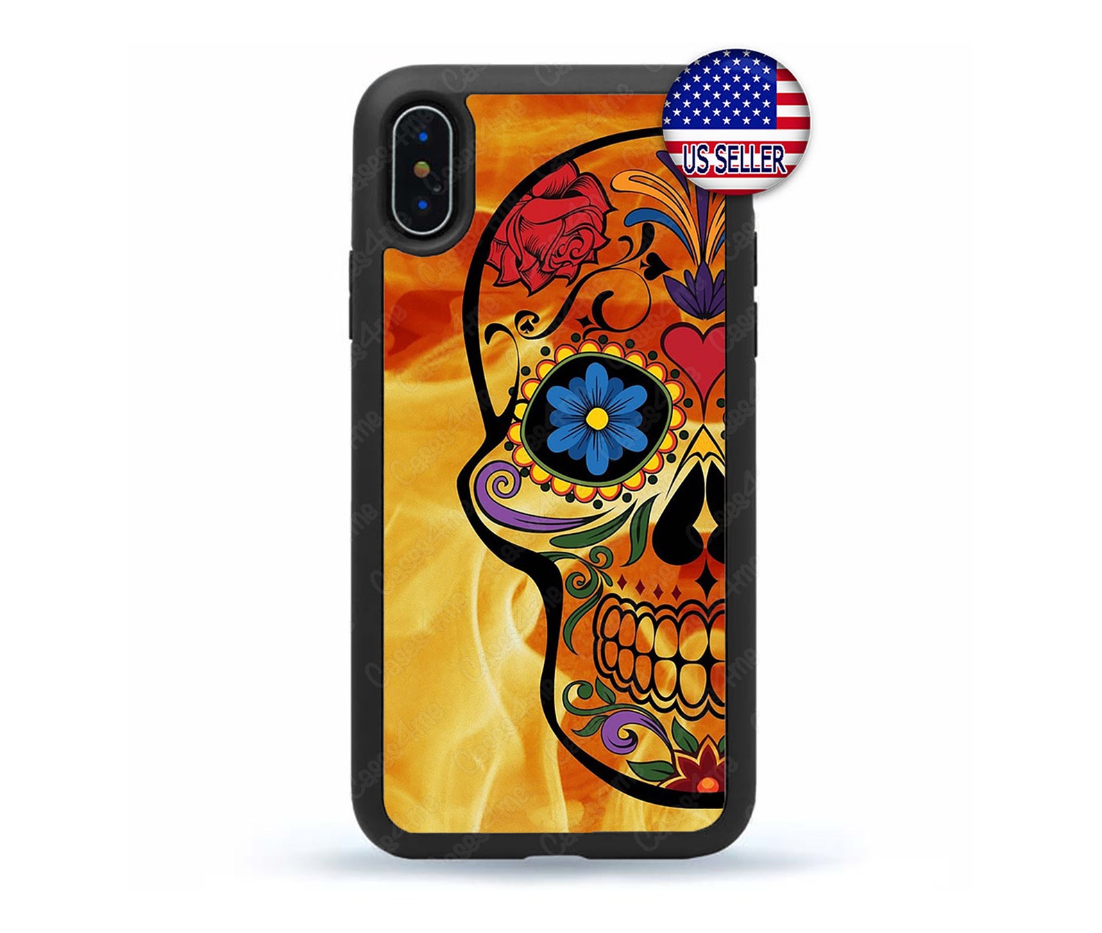 Sugar Skull Skeleton Halloween Phone Case Cover for Iphone 14 - Etsy