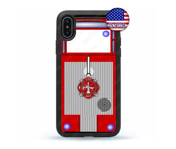 Firefighter Fire TRUCK Fireman Logo Hard Rubber Case Cover for | Etsy