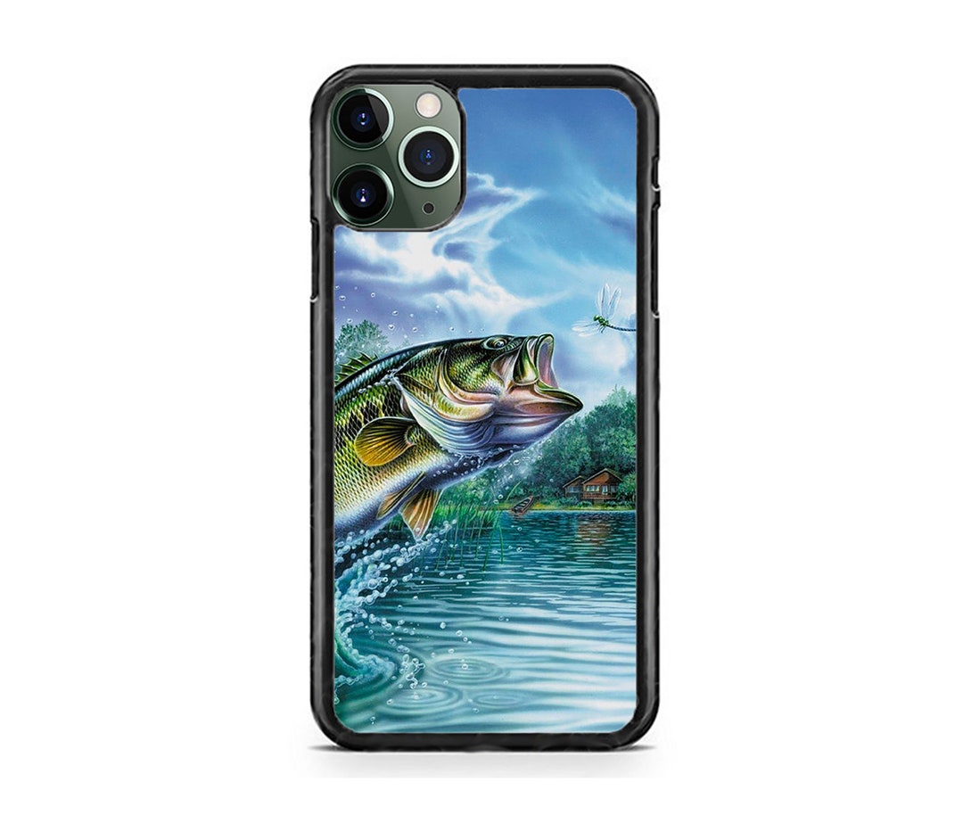 Fishing Bass Fish Angling Hard Rubber TPU Slim Case Cover for iPhone 17 ...