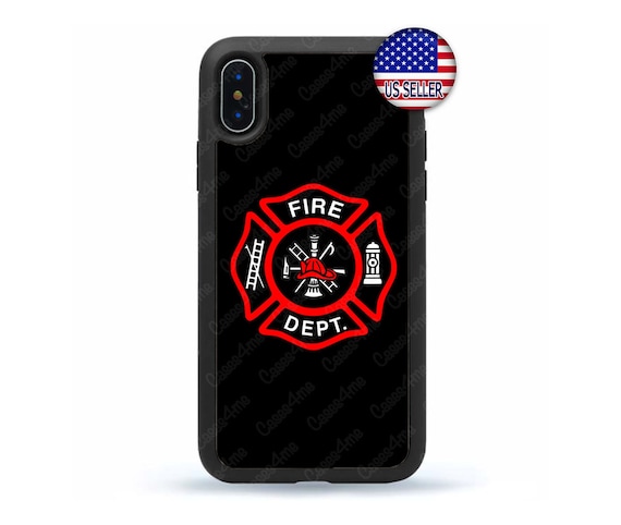 Firefighter Fire Rescue Fireman Logo Hard Rubber Case Cover | Etsy