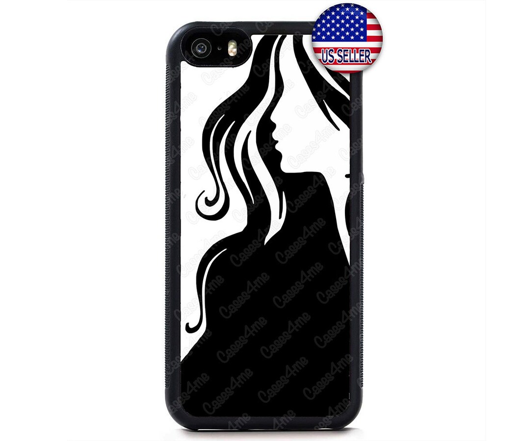 Womens Hair Dresser Salon Beauty Hard Rubber Case Cover for iPhone 15 ...